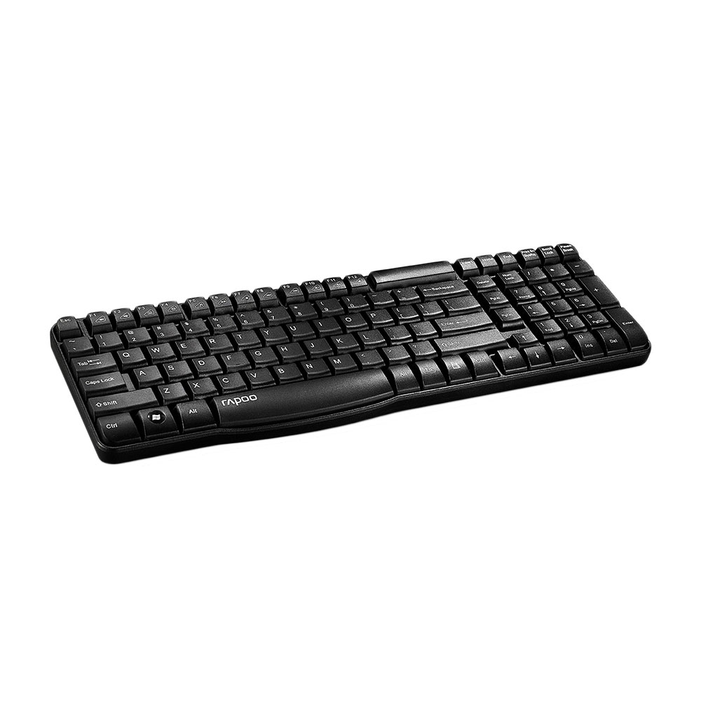 RAPOO KB-E1050-BK (BLACK) KEYBOARD WIRELESS (คีย์บอร์ดไร้สาย) Windows ...